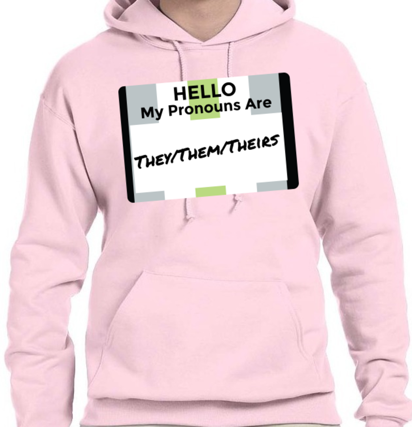 Pride Month Custom Pronouns Agender Pride Flag Name Tag - Imprint